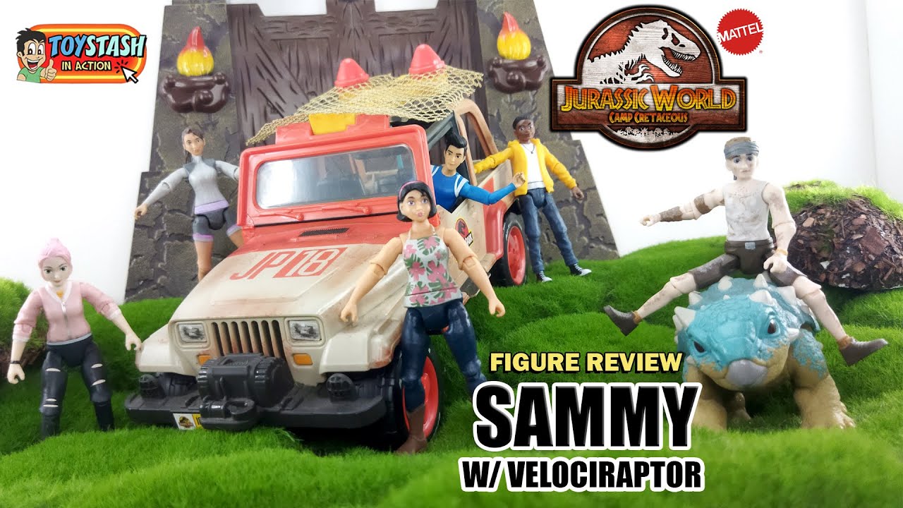 Camp Cretaceous Dino Escape Sammy and Velociraptor Figure Review! - YouTube