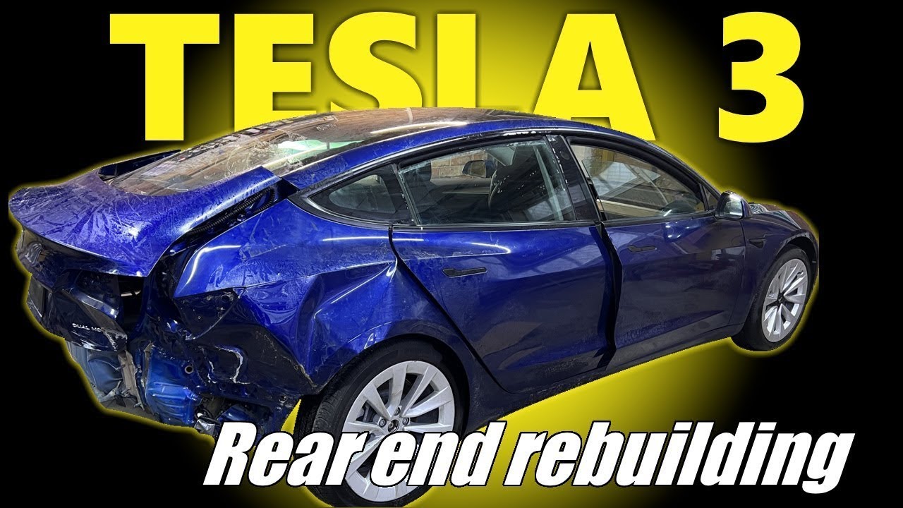 Tesla 3 Performance Rear End Repair - YouTube