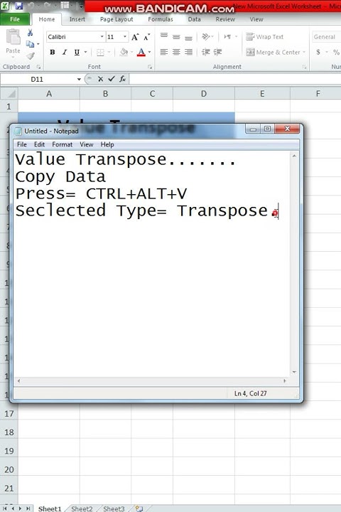 How to Apply Transpose Function In MS Excel || Convert Rows to Columns Easily in MS Excel! - YouTube