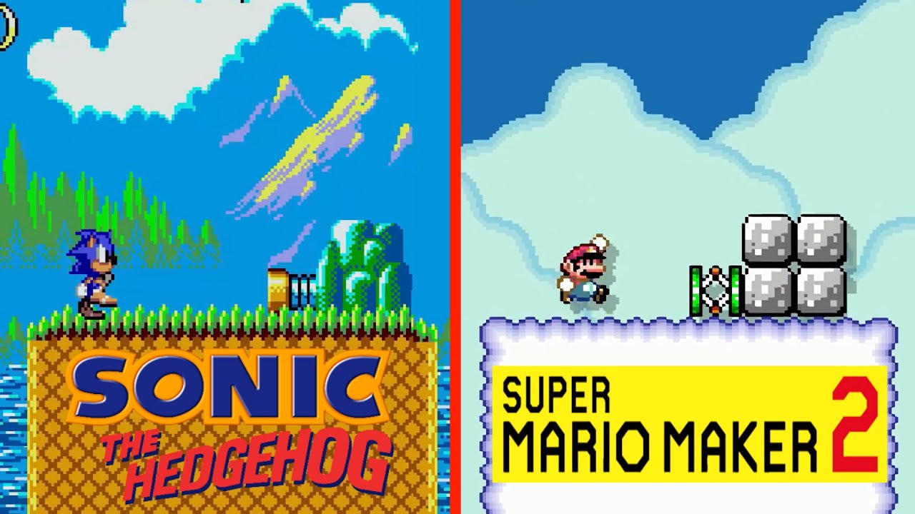 Super Mario Maker 2: Sonic the Hedgehog FULL GAME: Comparison - YouTube