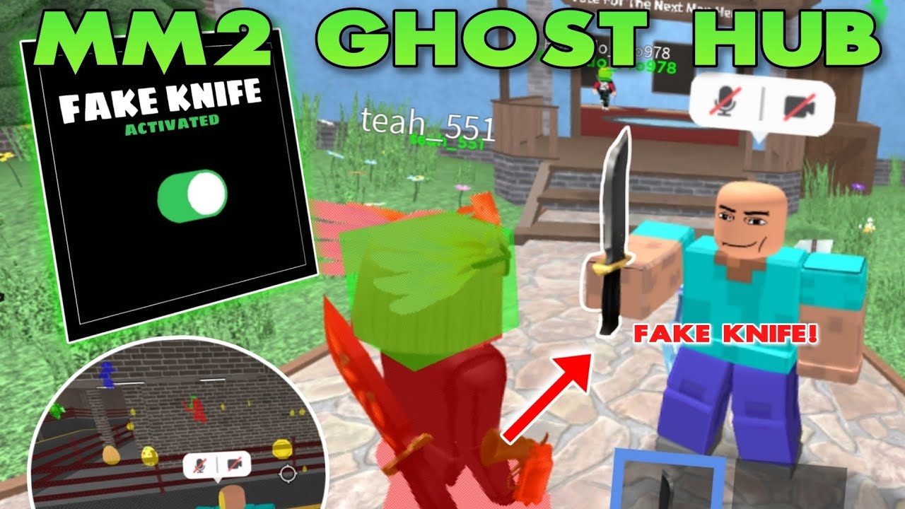 MM2 GHOSTHUB SCRIPT | FAKE KNIFE, FAKE DEATH, AUTO PICK UP GUN, ETC ...