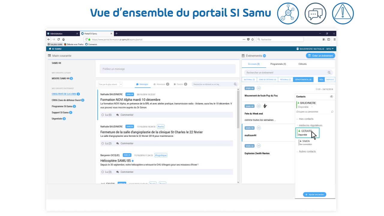 Portail Gestion de Crise SiSamu - YouTube