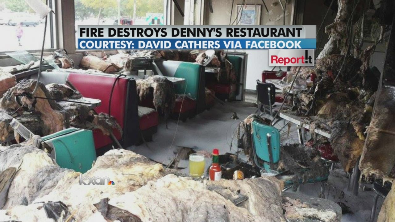 Fire destroys North Austin Denny’s restaurant - YouTube