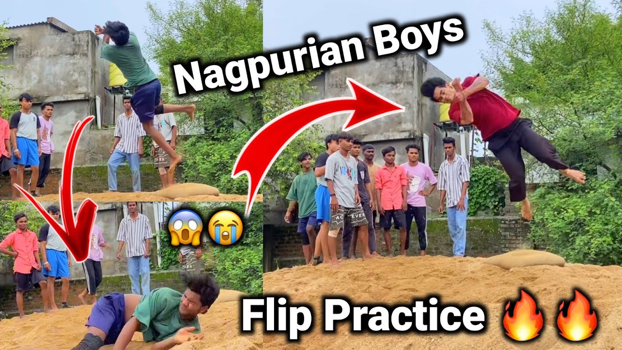 Nagpurians Boys Flips Practice 🔥| Epic Fail Flips 😱😰 | Indian Best ...