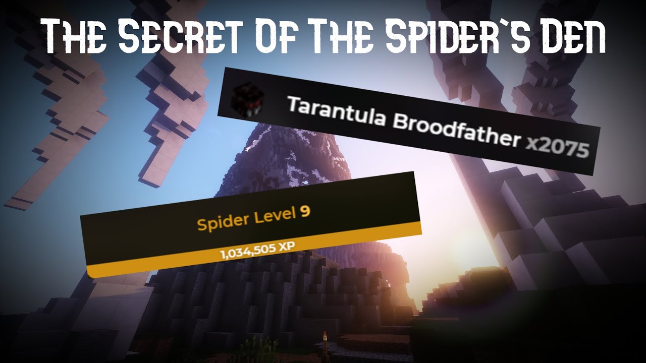 The Secret Of The Spider's Den In Hypixel Skyblock - YouTube