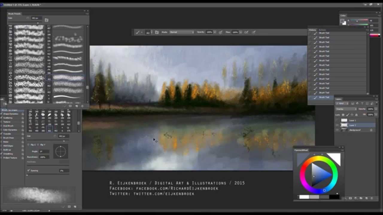 Speedpaint of "The Forest and the Lake" - YouTube
