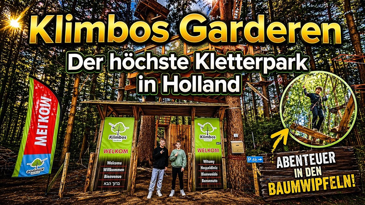 25 Meter Hoch! 😳 Abenteuer im höchsten Kletterpark Hollands! 🌲 | Unser ...