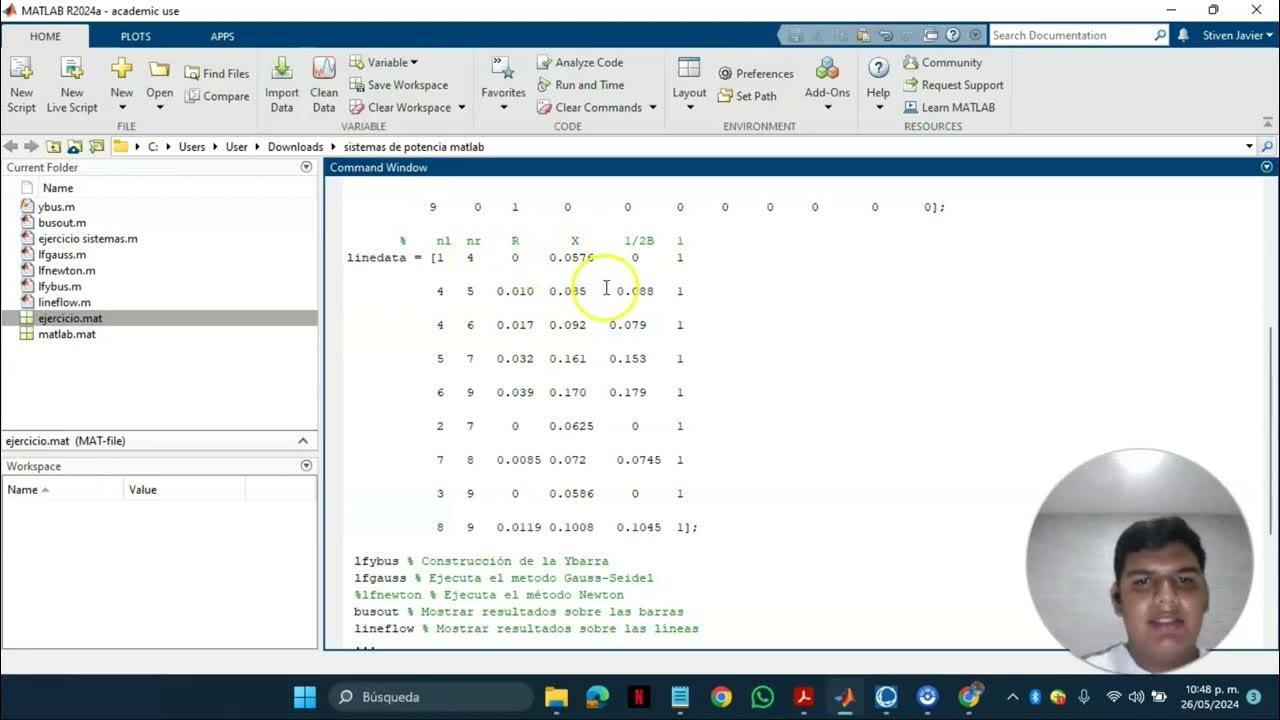 flujo de potencia usando la herramienta MATLAB. Diagrama de 9 barras. - YouTube