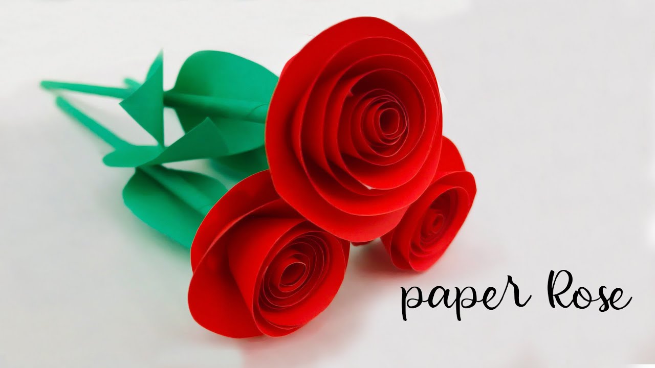 DIY - Rose Flower From Paper ? How To Make | Paper Rose | Paper Flower ...