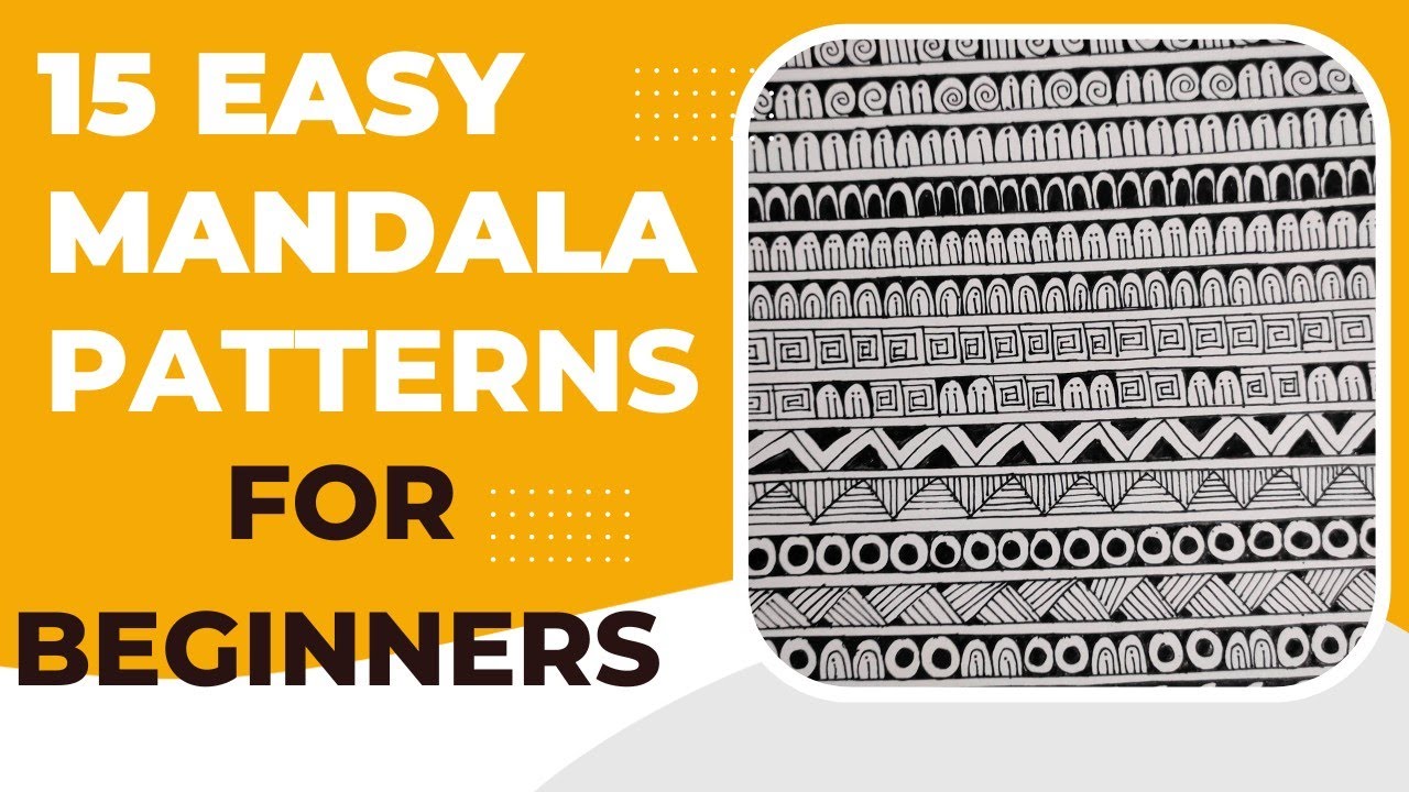 15 Easy Mandala Patterns For Beginners (Part-1)|| Easy ...