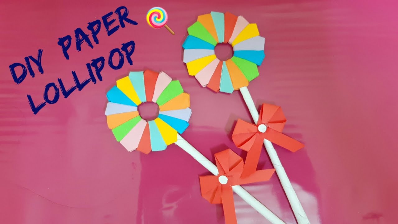 DIY Paper Lollipop/Origami Lollipop/Paper Crafts/Paper Candy/ DIY Candy ...