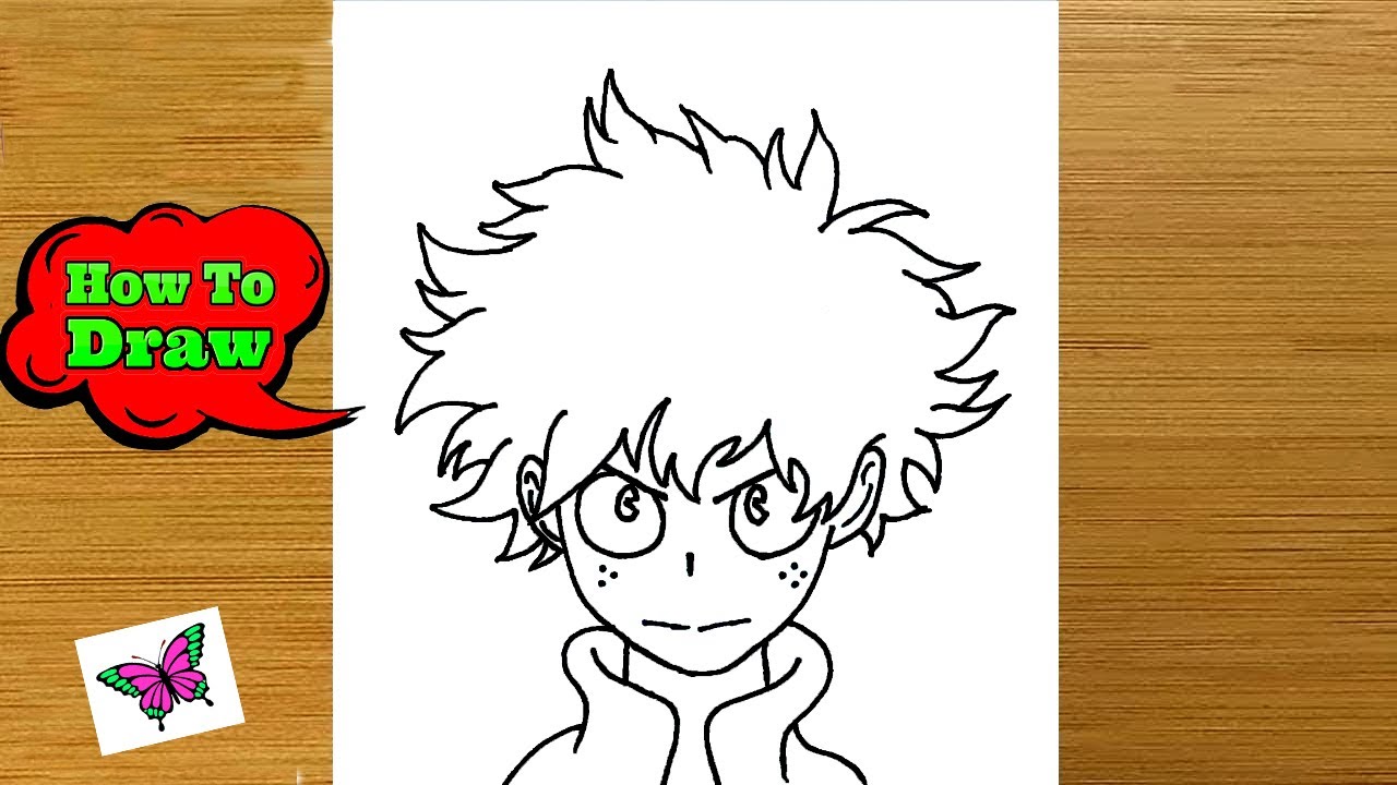 How to Draw Deku From Boku No Hero Academia: An Easy Step by Step ...