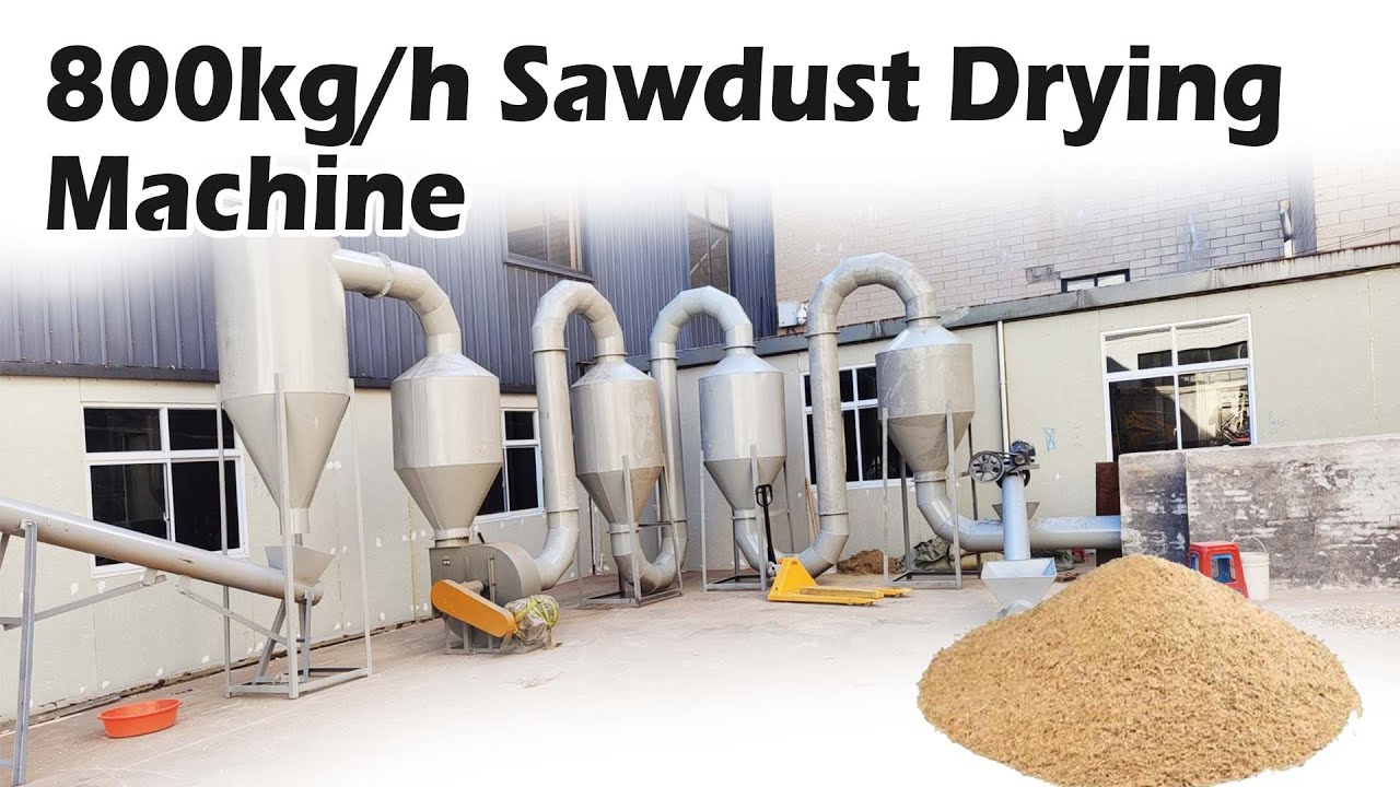 800-1000kg/h Sawdust Drying Machine to Dry Moisture from 40% to 10% ...