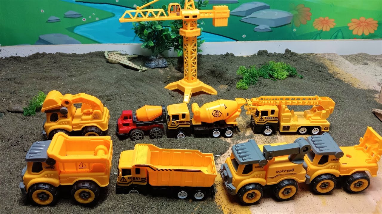 Cars Excavator, Miner Trucks, Fuel Truck, Loader, Power Wheels ...
