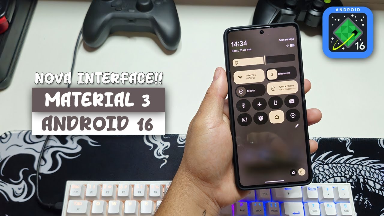 📱FINALMENTE!! NOVA INTERFACE MATERIA 3 EXPRESSIVE NO ANDROID 16 ...