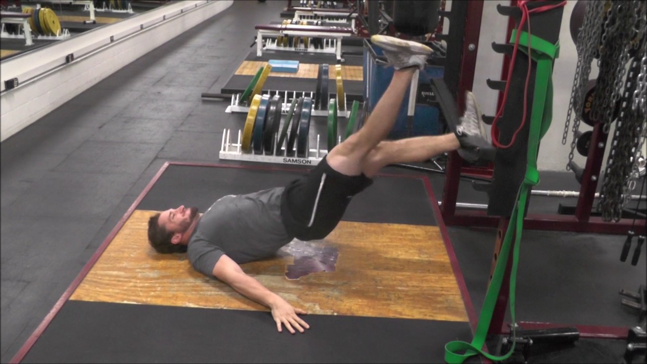 Double Leg Band Hamstring Kick - YouTube