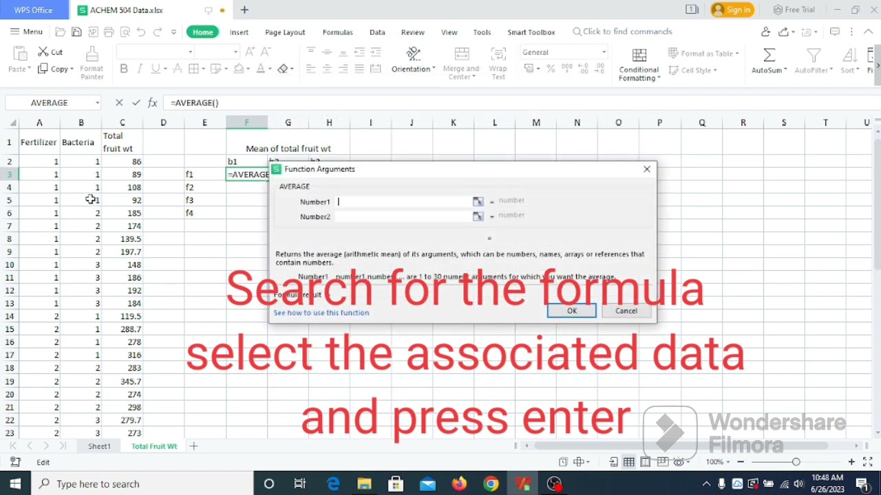 Calculation Of Mean With Excel YouTube Calculation Of Mean With Excel YouTube