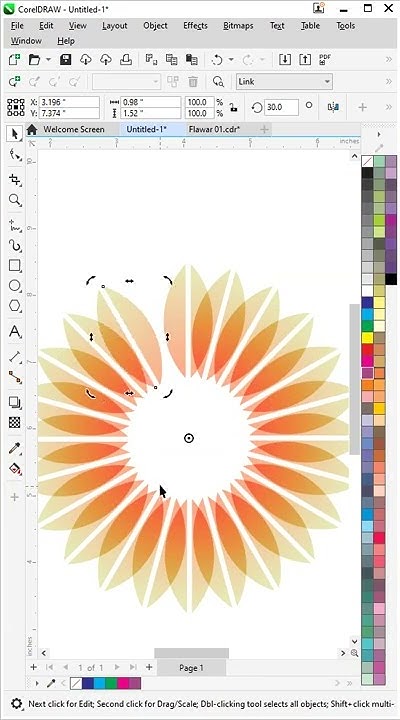 Corel Draw Repeat Tool | Corel Draw Rotate & Repeat Command #shorts #viral #graphicdesign - YouTube