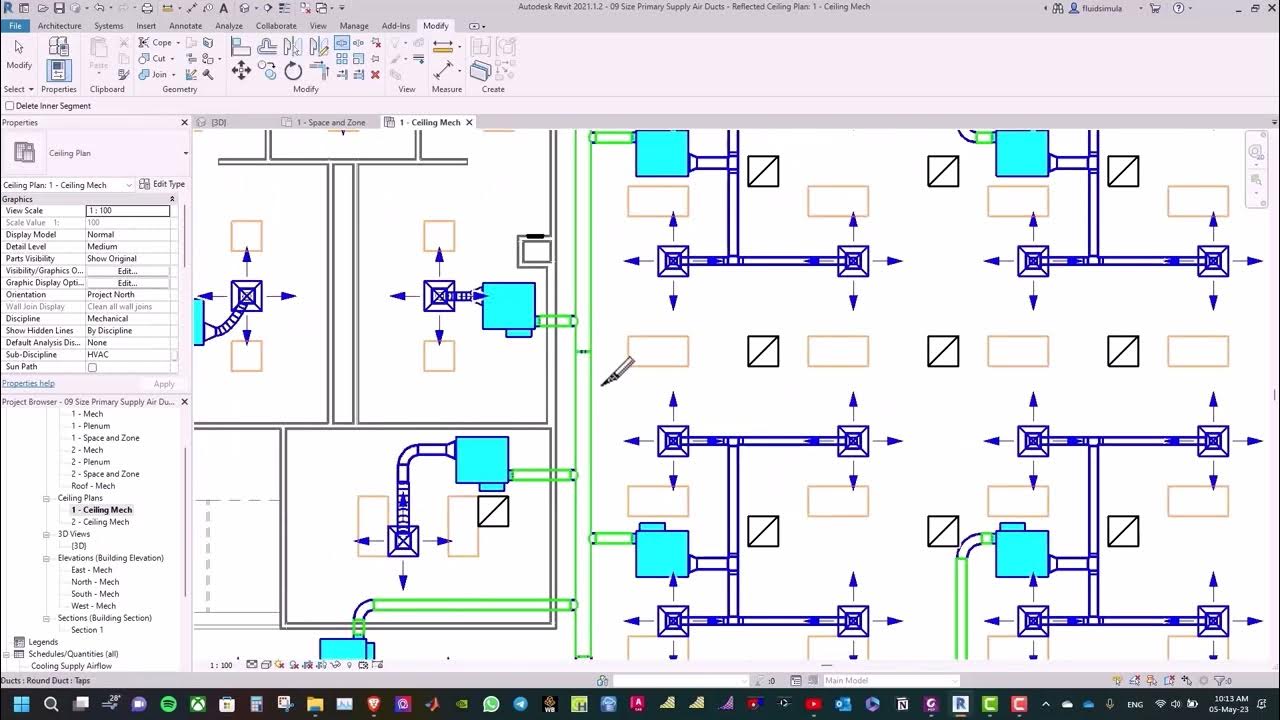 09 Sizing of Primary Supply Air Ducts I Revit MEP - YouTube