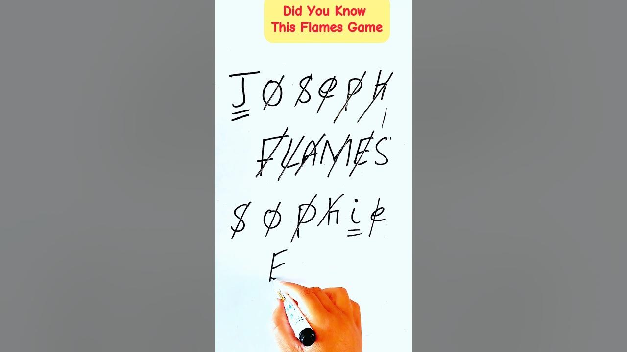 Flames Game | How to Play Flames Game #flame #gaming #shorts - YouTube