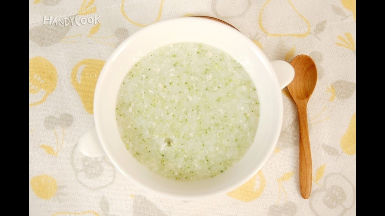 브로콜리 양배추 닭고기죽 (중기이유식) - Broccoli cabbage chicken gruel (Middle baby ...