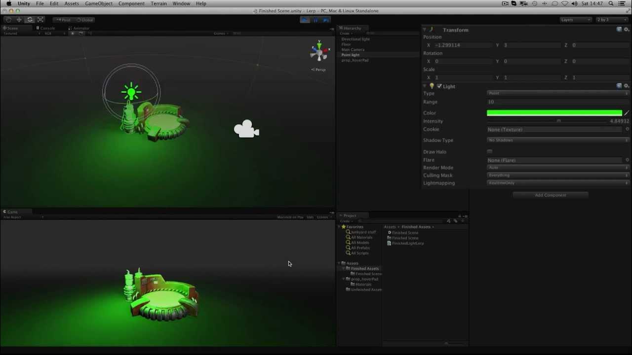 Modulating values with Lerp - Unity Official Tutorials - YouTube