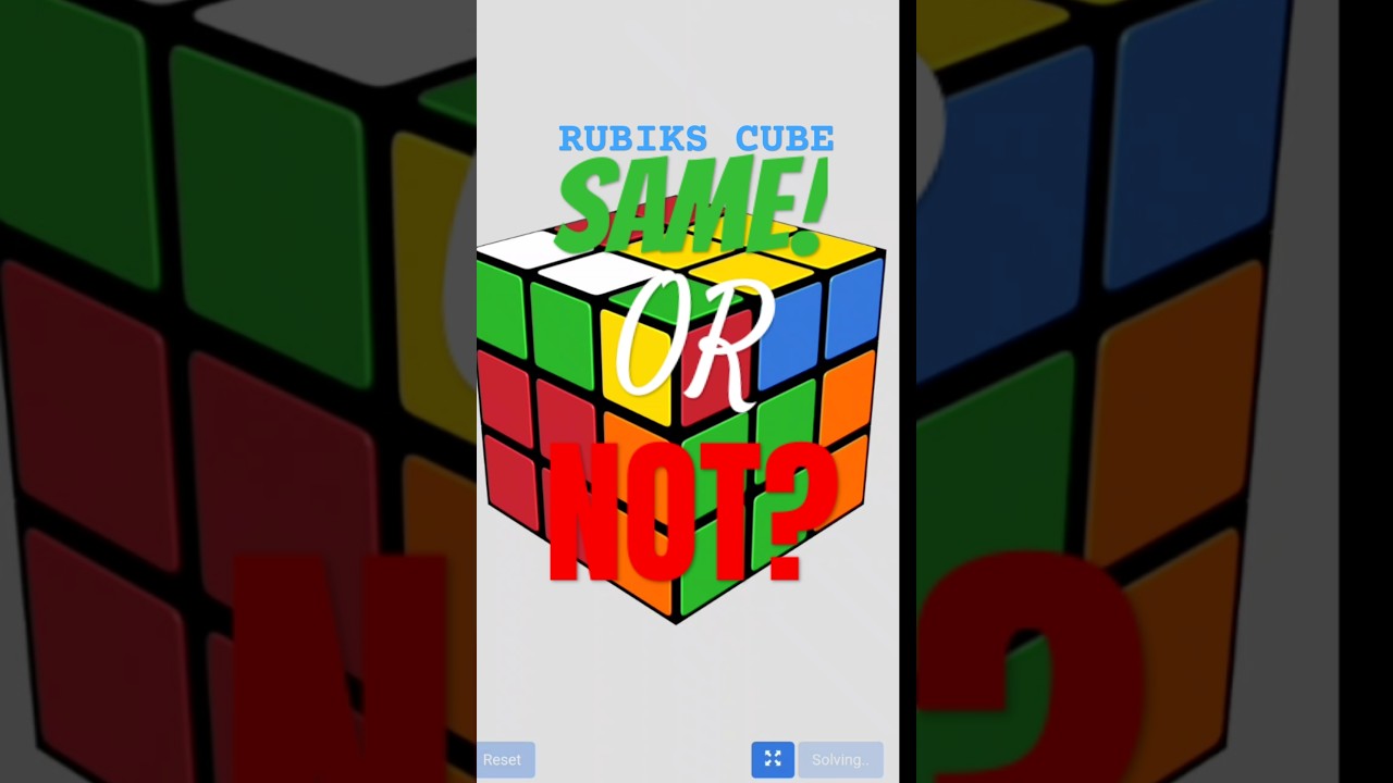 Me vs ai rubiks cube - SAME OR NOT? - YouTube