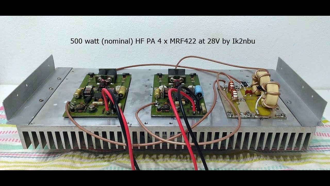 TEST FINALE HF MRF422 X4 HAM RADIO IK2NBU - YouTube