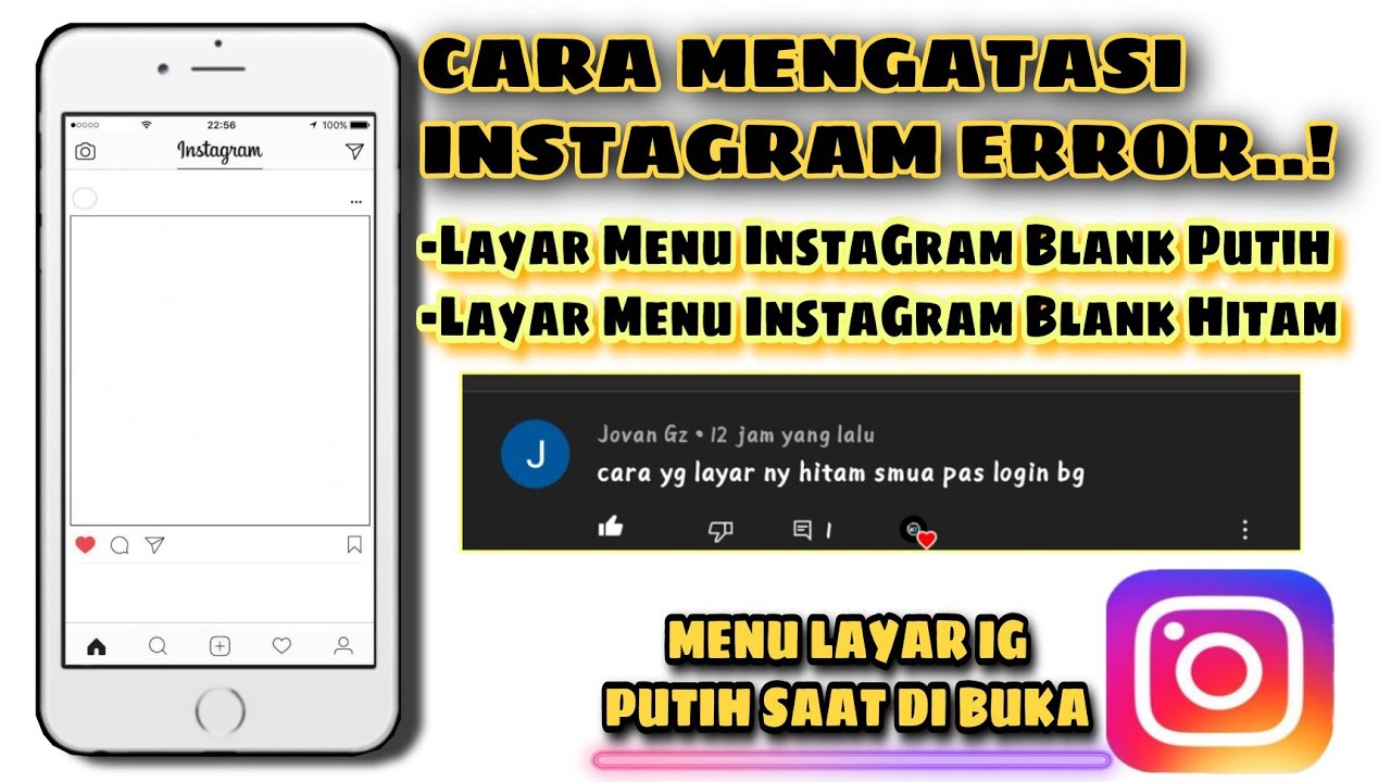 Cara Mengatasi Tampilan Layar Menu Instagram Blank Putih saja ...