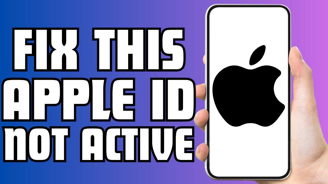 How To Fix Verification Failed This Apple Id Is Not Active - YouTube