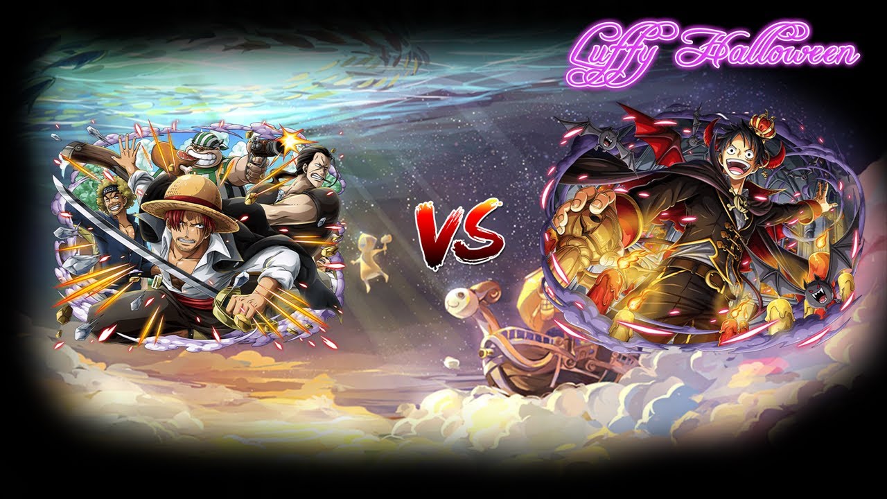 [OPTC] Luffy Halloween 60 Stamina 11☆ Vs Gol D. Roger / Shanks & Crew ...