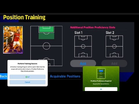 How to use a positioning training program on players slot in eFootball ...