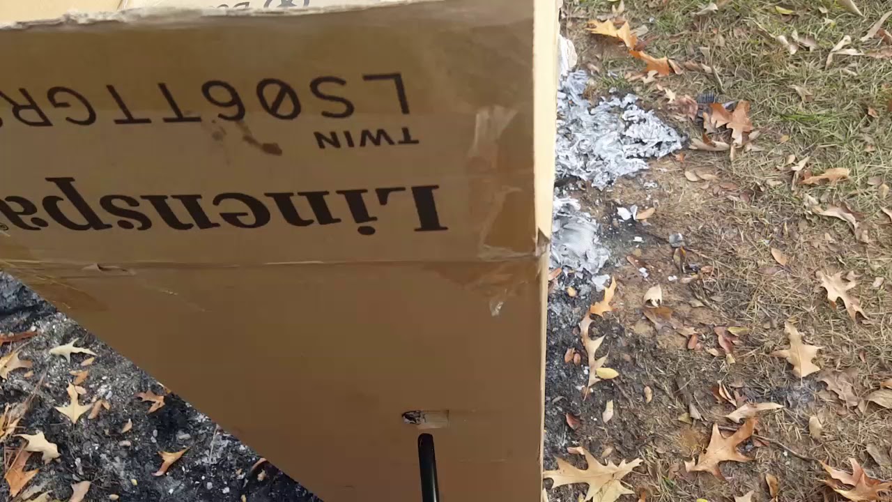 Unpack & Burn: Linenspa Mattress - YouTube