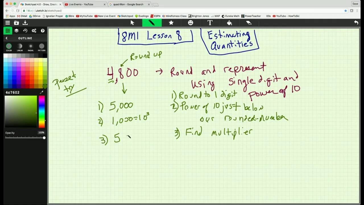 8M1 L8 - Estimating Quantities - YouTube