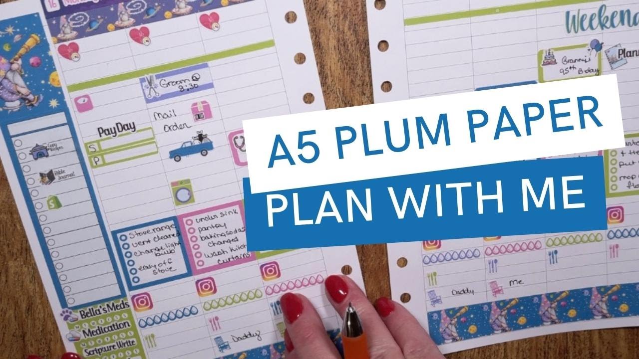 Week of the 16th -22nd in my A5 Plum Paper Planner Vertical Columns ...