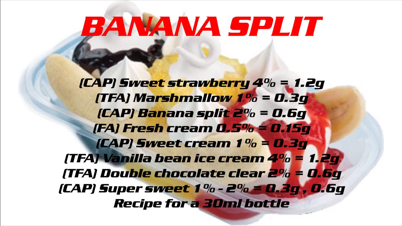 DIY E-JUICE / BANANA SPLIT - YouTube