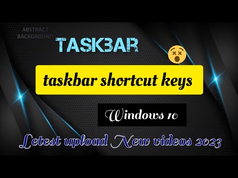 TaskBar shortcut keys | Windows 10 taskbar amazing shortcut keys - YouTube