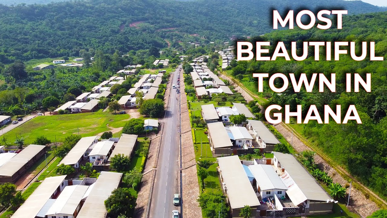 MOST BEAUTIFUL TOWN IN THE EASTERN REGION | AKOSOMBO AERIAL TOUR ...