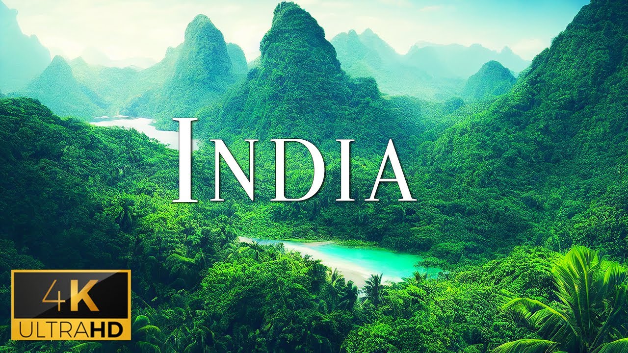FLYING OVER INDIA (4K Video UHD) - Relaxing Music With Beautiful ...