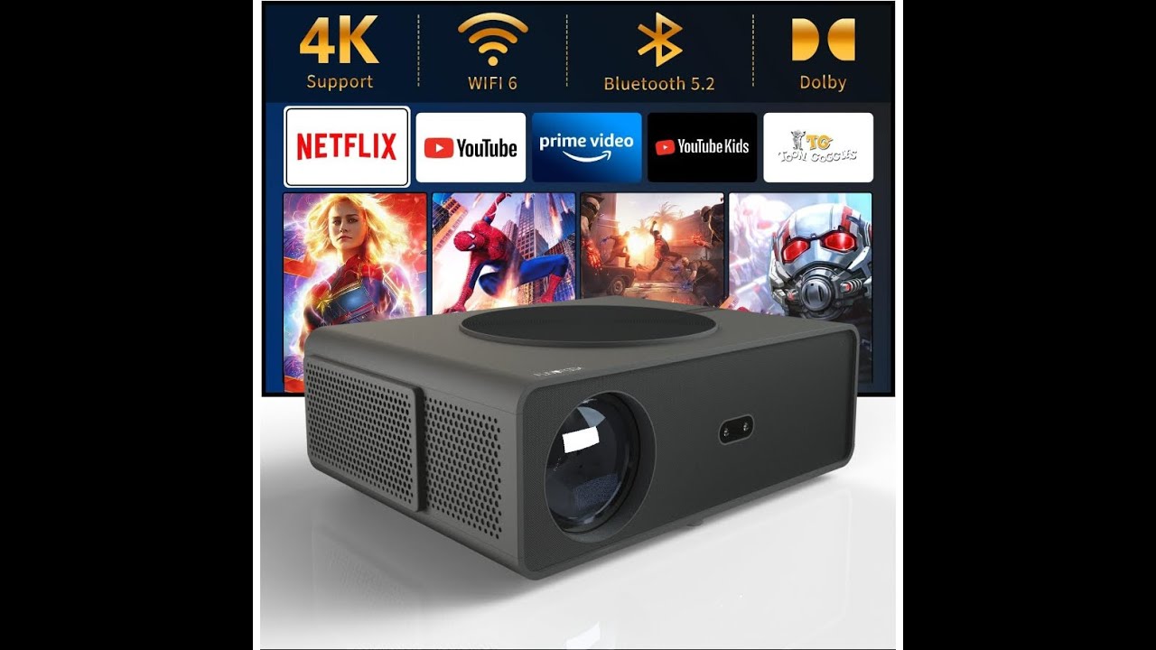 Mini Projector ENZO 1080P รองรับ 4K Android 9.0 5000:1 โฮมเธียเตอร์ ...