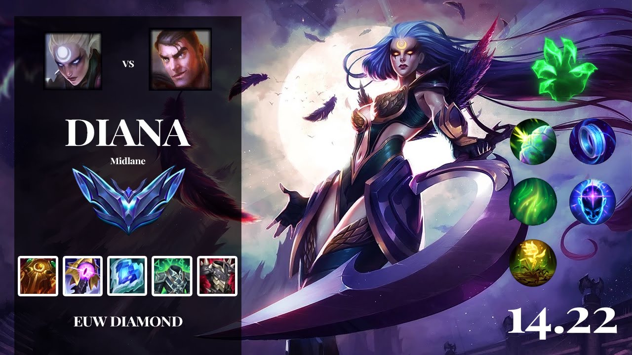 GRASP DIANA vs JAYCE (MID) | LEGENDARY, 17/4/14 | EUW DIAMOND | 14.22 ...