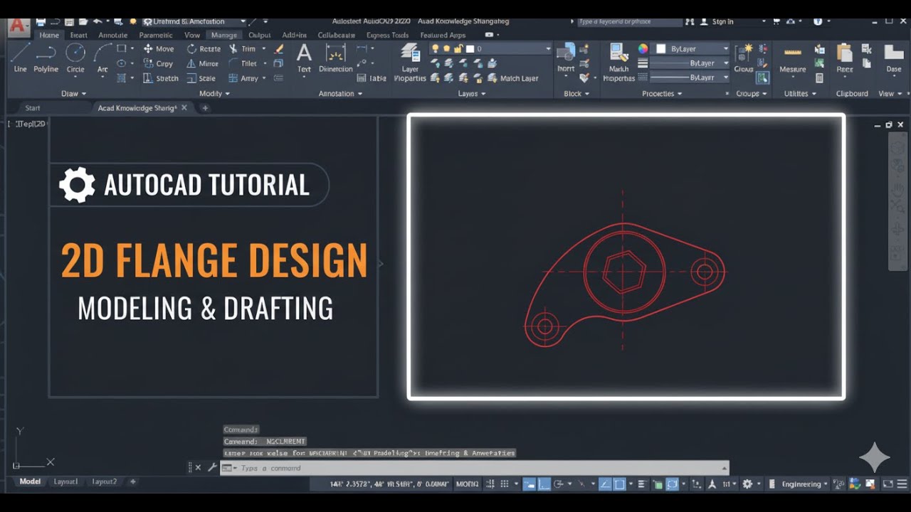 Autocad 2d drawing for beginners - YouTube