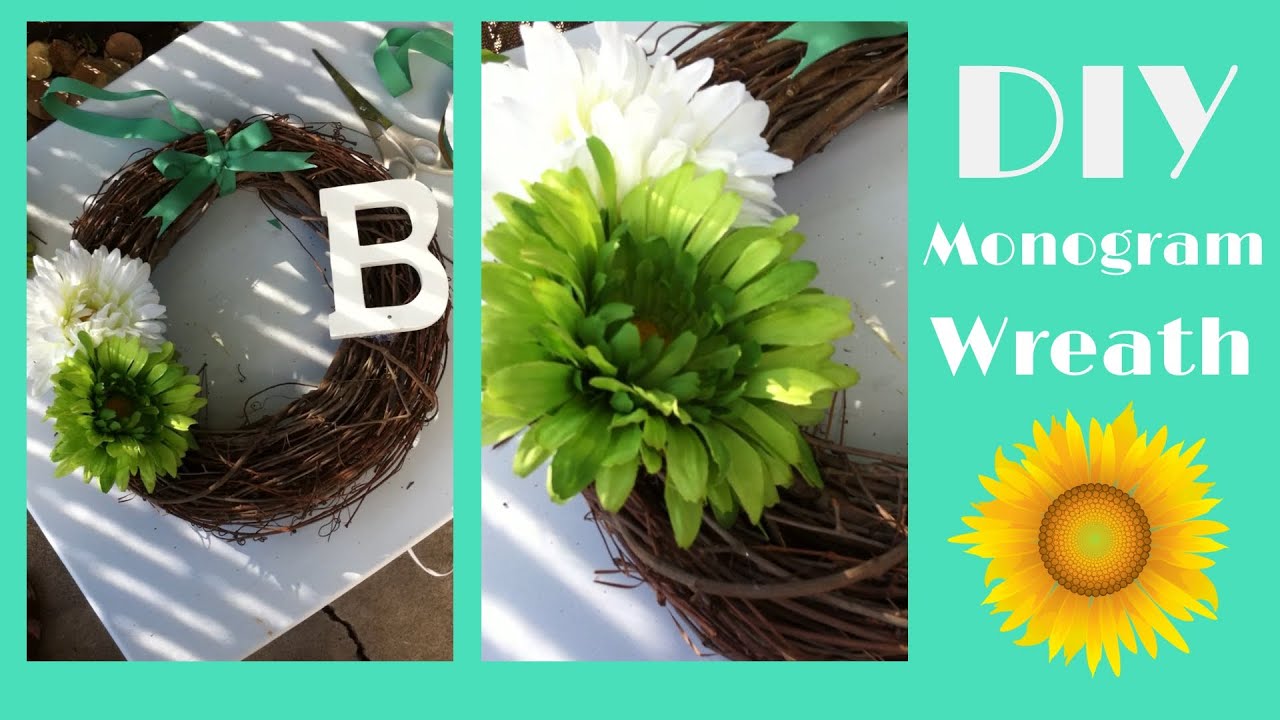 How to do a Monogram Wreath - YouTube