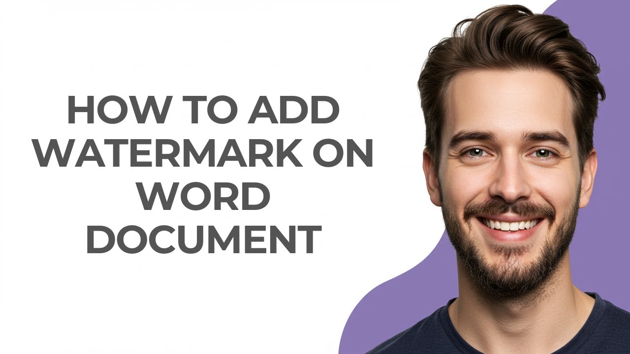 How To Add Watermark On Word Document - GUIDE! - YouTube