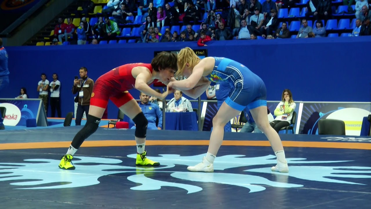1/2 Final WW 53 kg MARIA PREVOLARAKI (GRE) KHRYSTYNA BEREZA (UKR ...