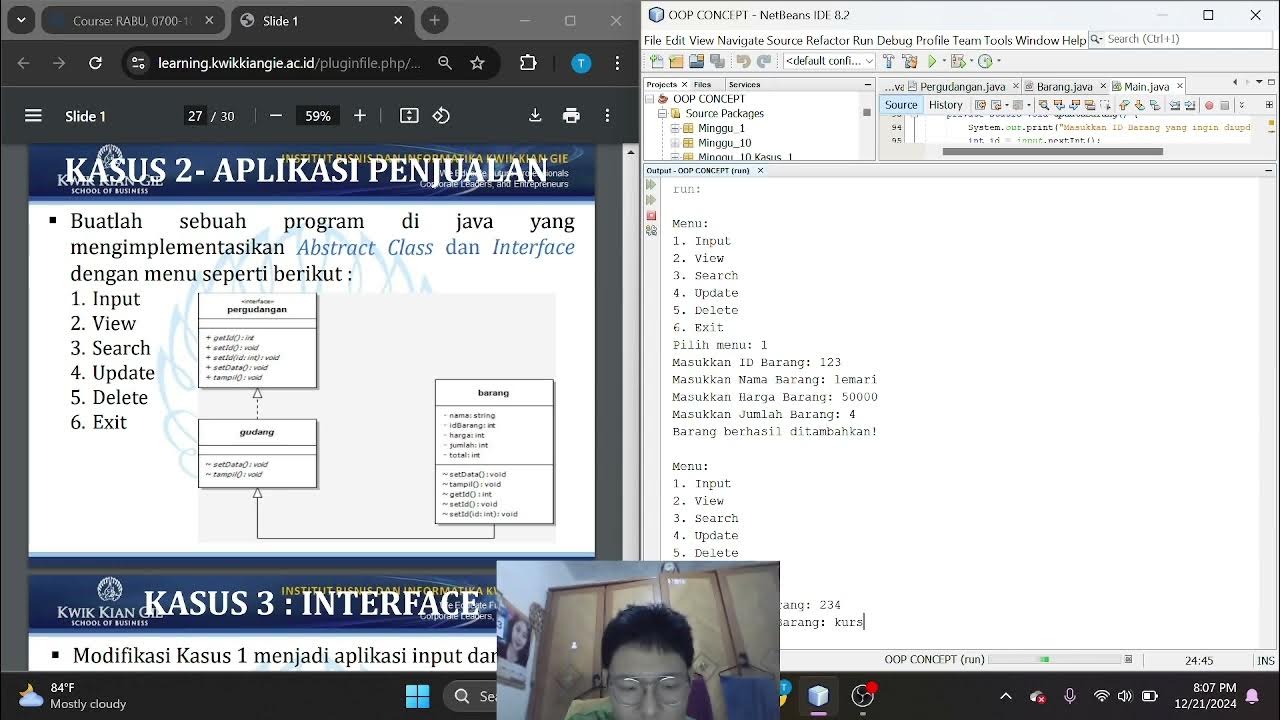 Tugas PBO membahas lanjut Abstract (interface) - YouTube