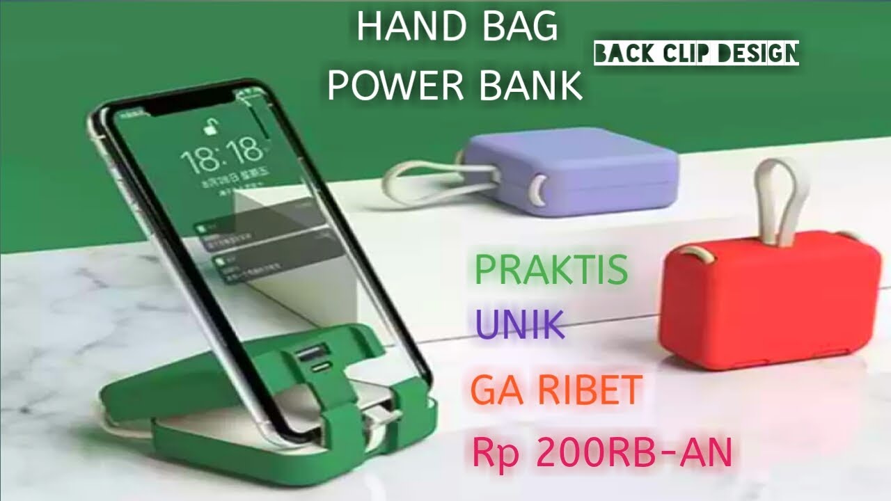 REVIEW Self Cable Back Clip Power Bank Two In One Handbag Folding ...