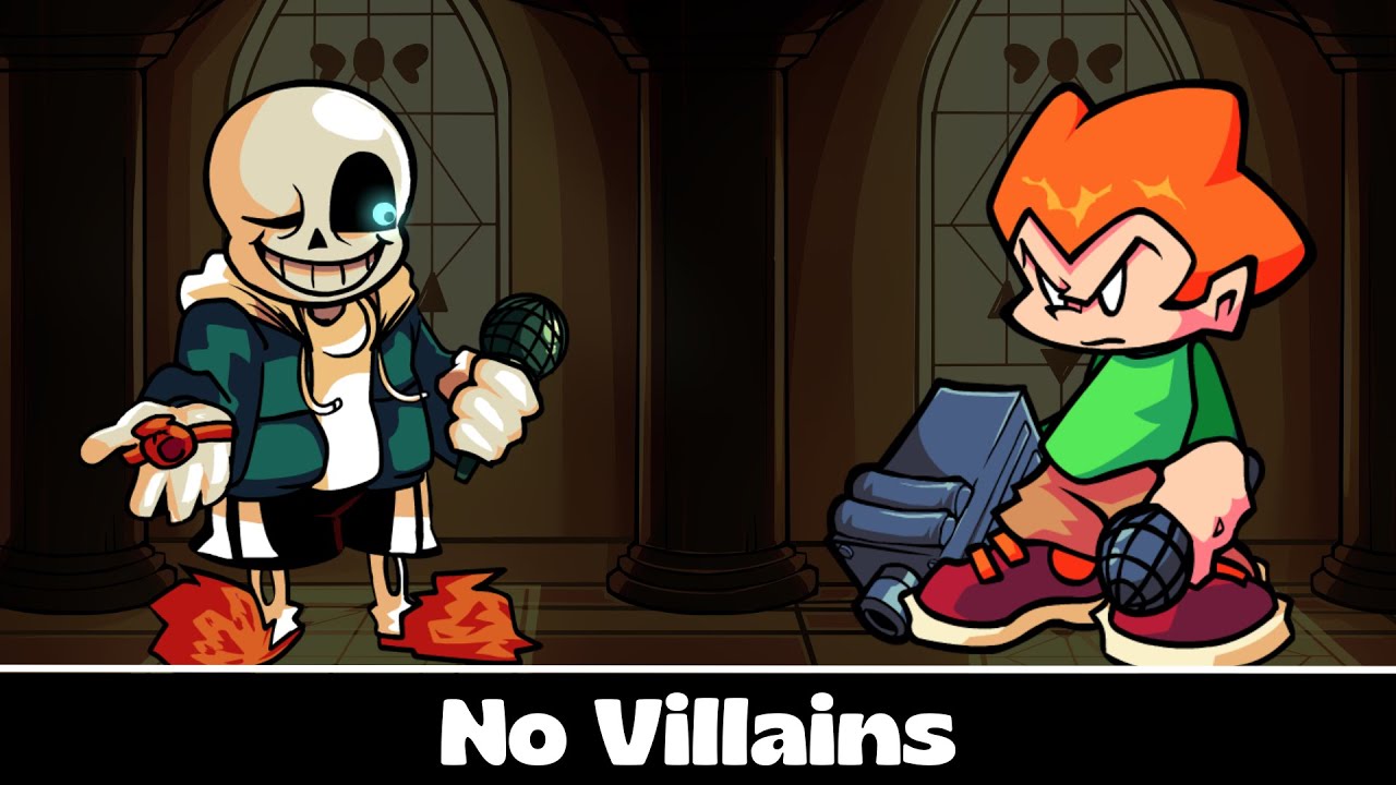 No-Villains Sans vs pico parte do mod fnf vs VS pico V2 - YouTube