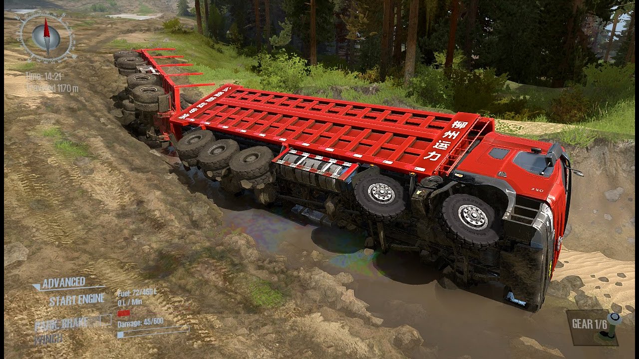 Mudrunner Truck Hard Driving in Mud | Spintires Mudrunner | Engineer ...