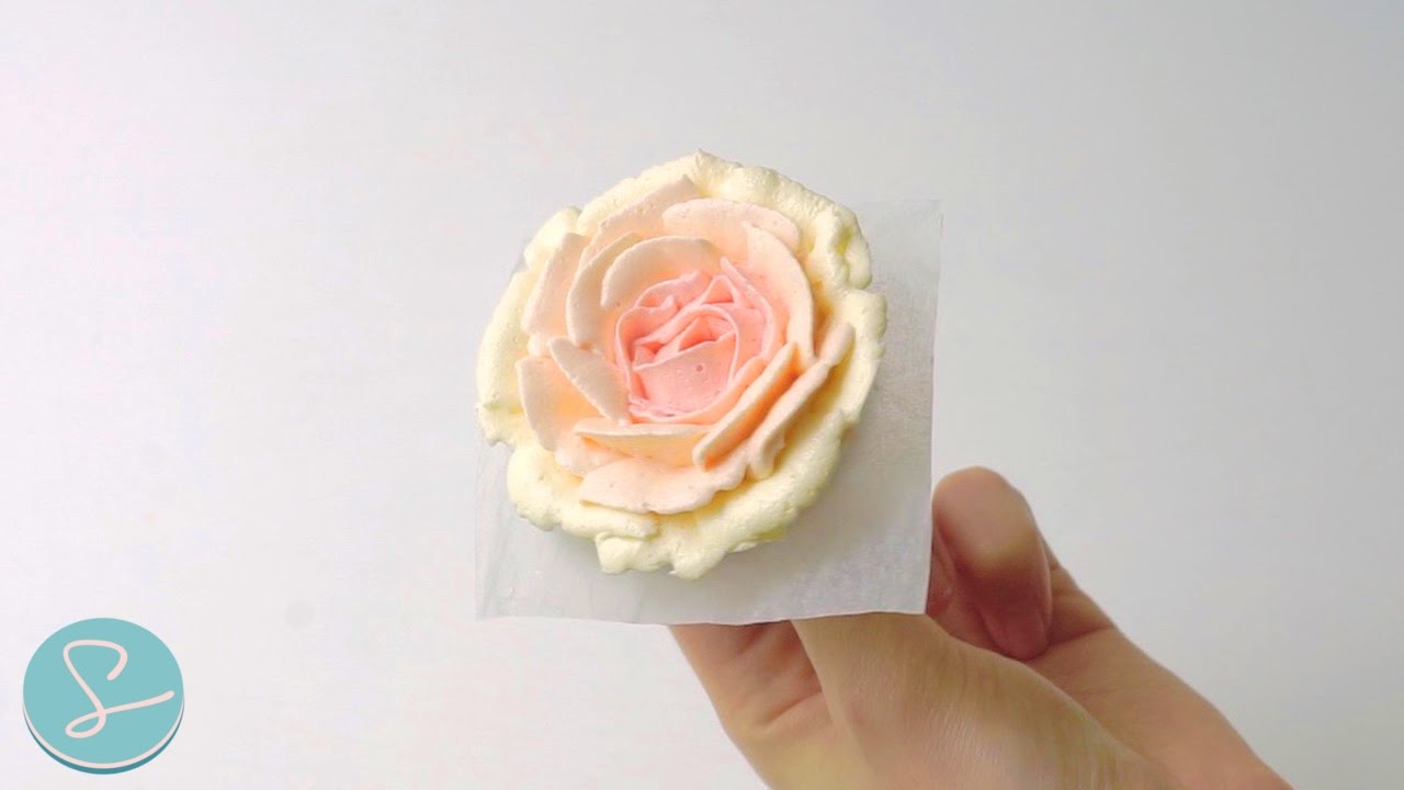 Buttercream Rose Tutorial How To Pipe A Gradient Buttercream Rose